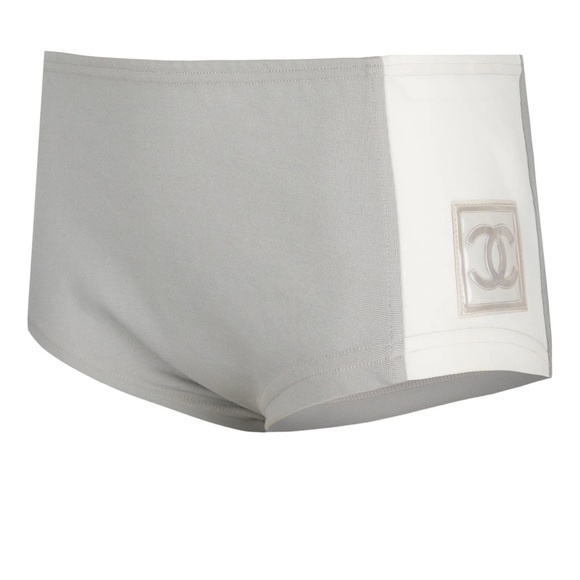 CHANEL | Shorts | Chanel Identification Spring 20 Logo Brief Shorts ...